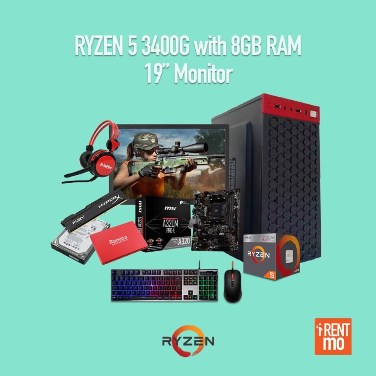 Ryzen 5 3400G Standard Computer Set with 19" monitor - Buy, Rent, Pay ...