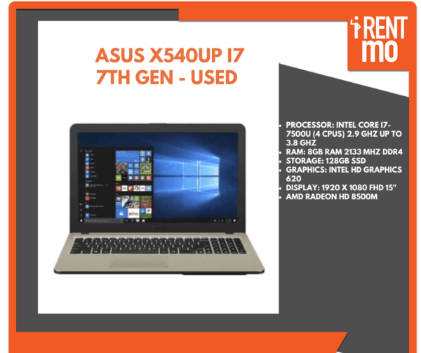 Asus X540UP i7 7th gen-Used - Buy, Rent, Pay in Installments