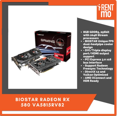 Biostar Radeon RX580 2048SP GPU - Buy, Rent, Pay in Installments